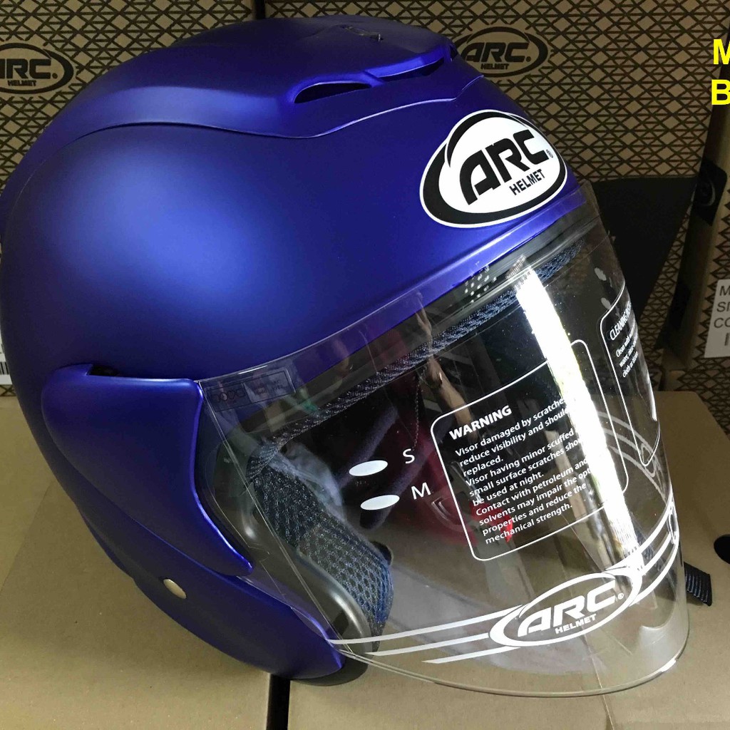 ARC RITZ Matt Blue (Open face helmet) | Shopee Malaysia