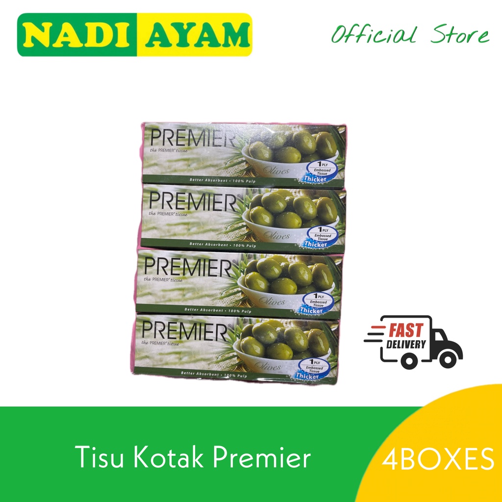 Tisu Kotak Premier (4 BOXES) | Shopee Malaysia
