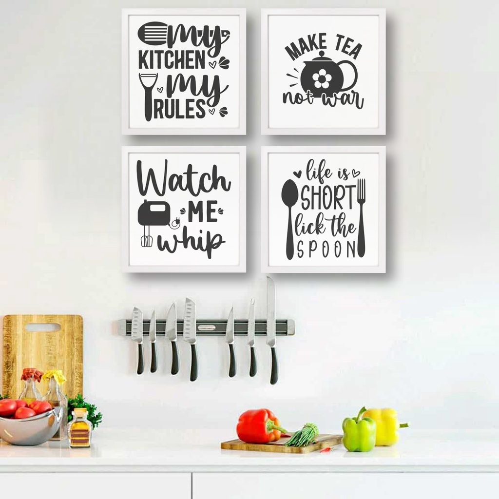 Hiasan Dapur | Kitchen Wall Art Minimalist Design (Frame included ...