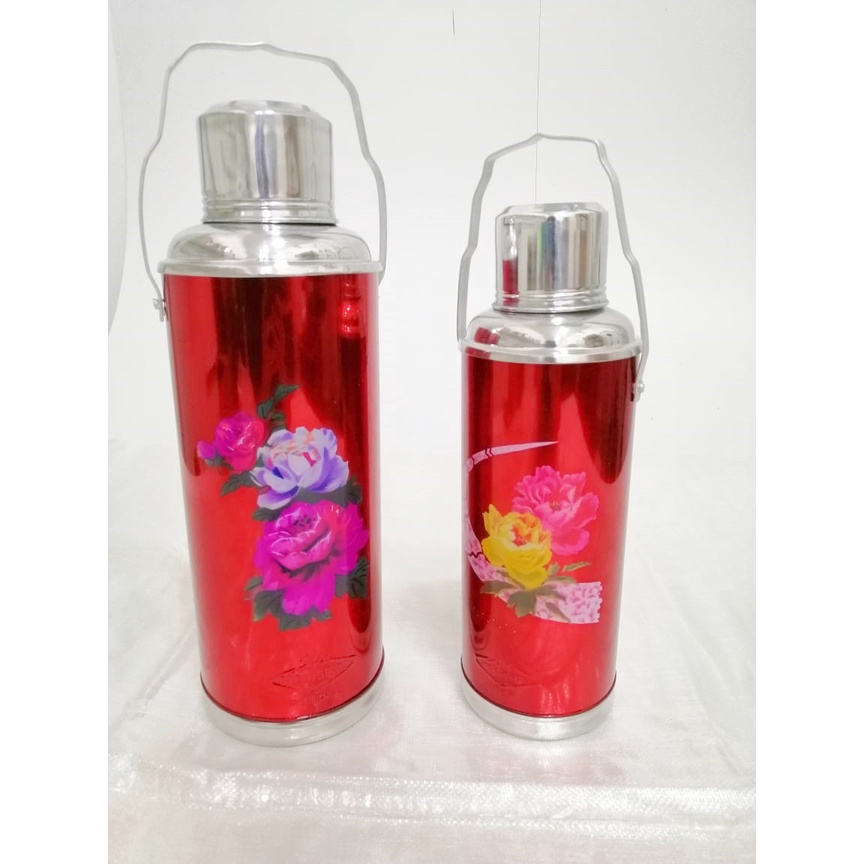 Traditional Glass Vacuum Flask Red (1.2L/2L) /Thermos Merah /Thermal ...