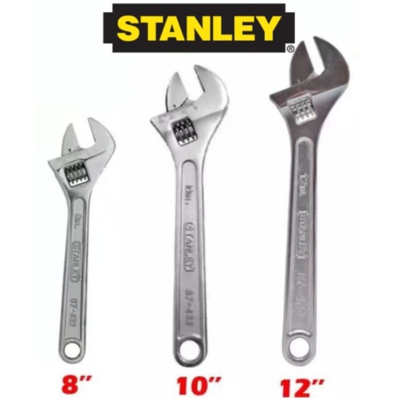 8"/10"/12" STANLEY ADJUSTABLE SPANNER WRENCH / SPANA BOLEH LARAS ...