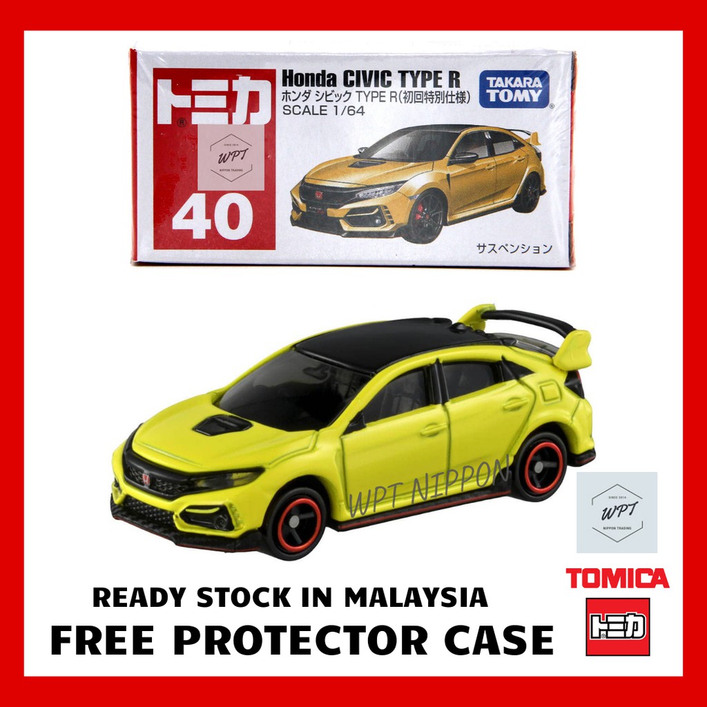 TOMICA NO 40 HONDA CIVIC TYPE R 1/64 Takara Tomy FK8 WPT NIPPON FK8R ...