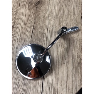 Chrome and rounded Bar end /handlebar side mirror for scooter/cafe ...