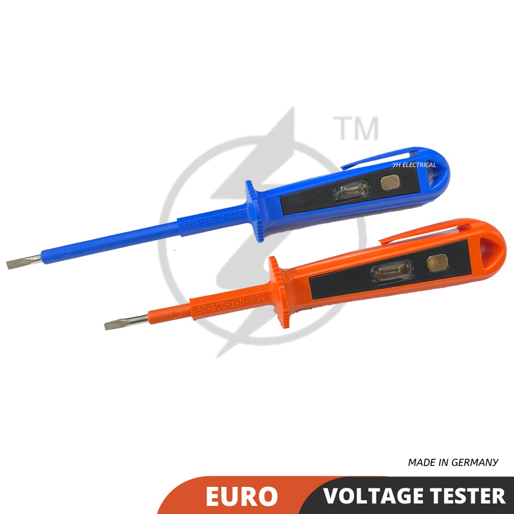 EURO Test Pen Voltage Tester 150mm / 190mm 250V (MULTICOLOUR ...