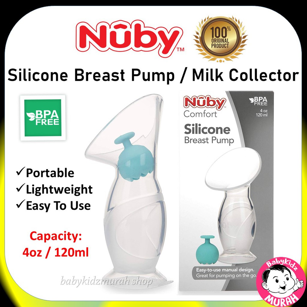 NUBY Comfort Manual Silicone Breast Pump (Milk Collector) Pam Susu ...