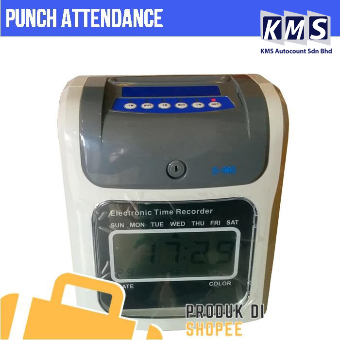 Digital Punch Card Time Recorder Punch Clock Machine Attendance Time ...