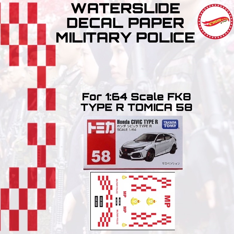 1:64 Water Slide Decal Paper Military Police decal sticker polis ...
