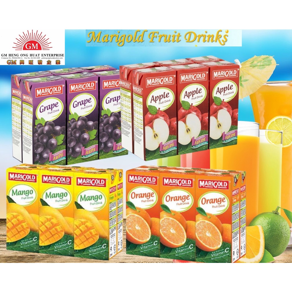 MARIGOLD FRUIT DRINK 250ML x 6 Tetra Pack | Shopee Malaysia
