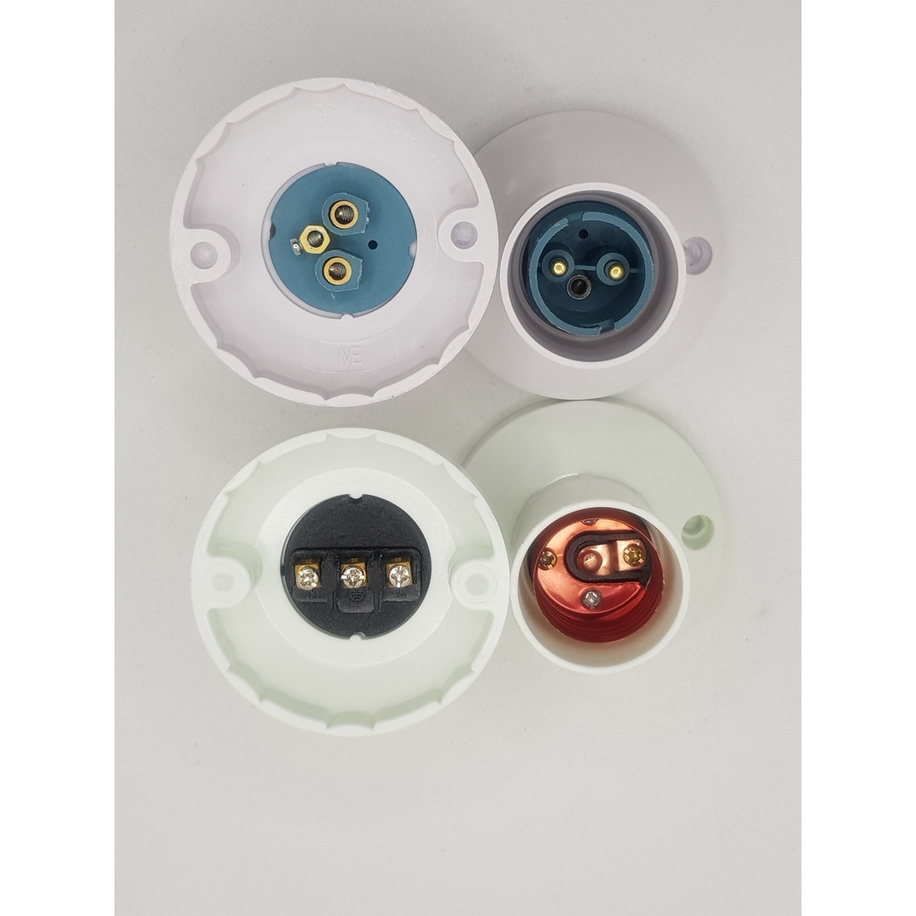 SE-220 E27 B22 Batten Lamp Holder Socket Light Bulb Screw Pin Holder ...
