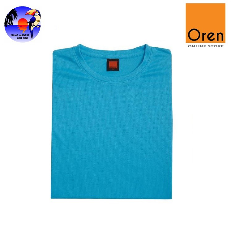 Original OREN SPORT Round Neck Jersey - Unisex ~ Sea Blue QD04 | Shopee ...