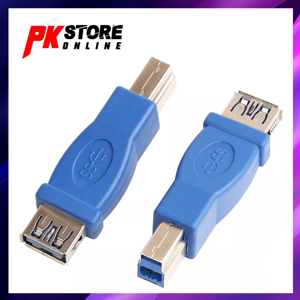 USB 3.0 TYPE A FEMALE TO TYPE B MALE PLUG CONNECTOR ADAPTER USB 3.0 ...