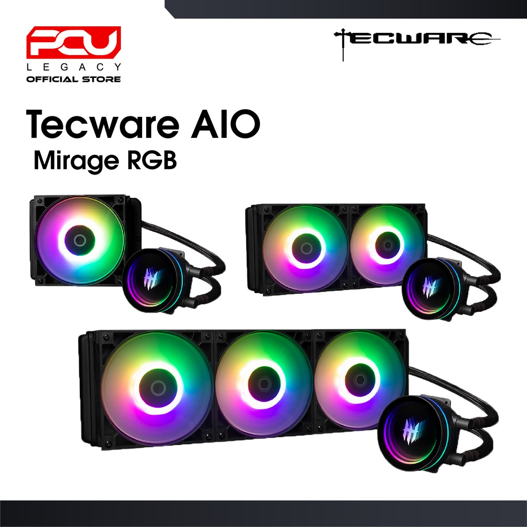 TECWARE MIRAGE RGB Liquid Cooling - AIO Cooler (120/240/360mm) | Shopee ...