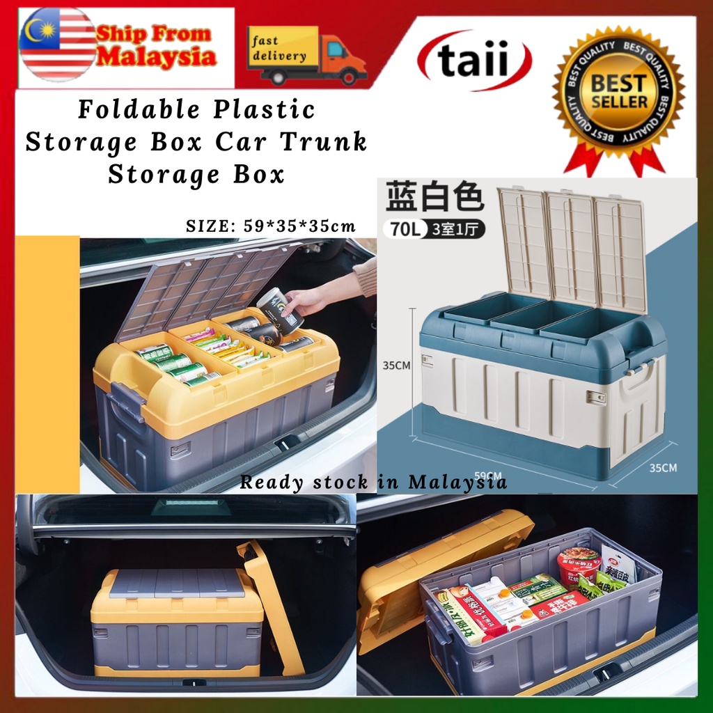 Taii Foldable Plastic Storage Box Car Trunk Storage Box Containers with ...