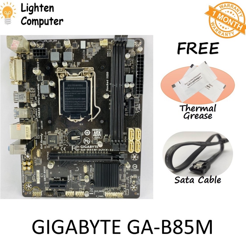 GIGABYTE GA-B85M-D3V / GA-B85M-D2V / GA-B85M-D2VX-SI Motherboard | B85 | LGA 1150 | INTEL 4th ...
