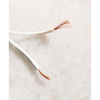 PVC Cable 2 Core Twin Flat (2C x 23/0.14) Wire White Blue Wayar Putih ...