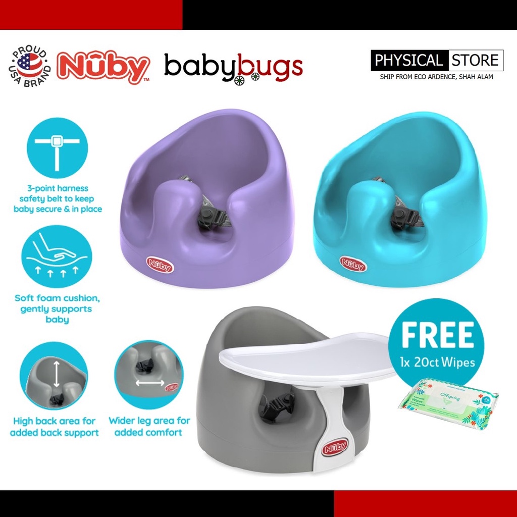 Nuby My Floor Seat (Portable Baby Feeding Chair) | Shopee Malaysia