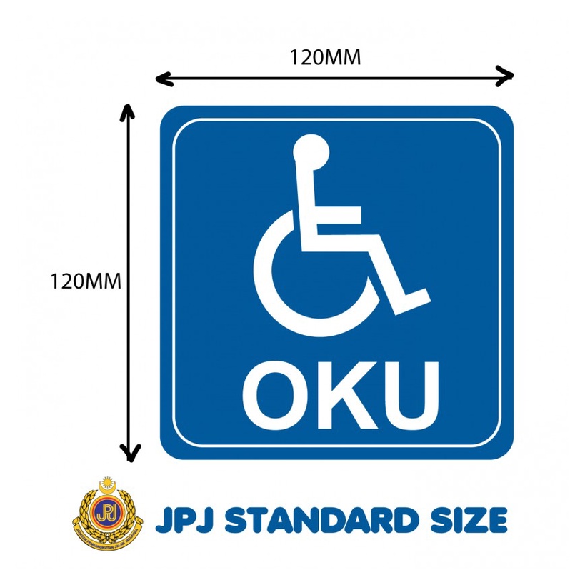 120mmOKU Sign Windshield Sticker JPJ Approved OKU Car Sign OKU ...