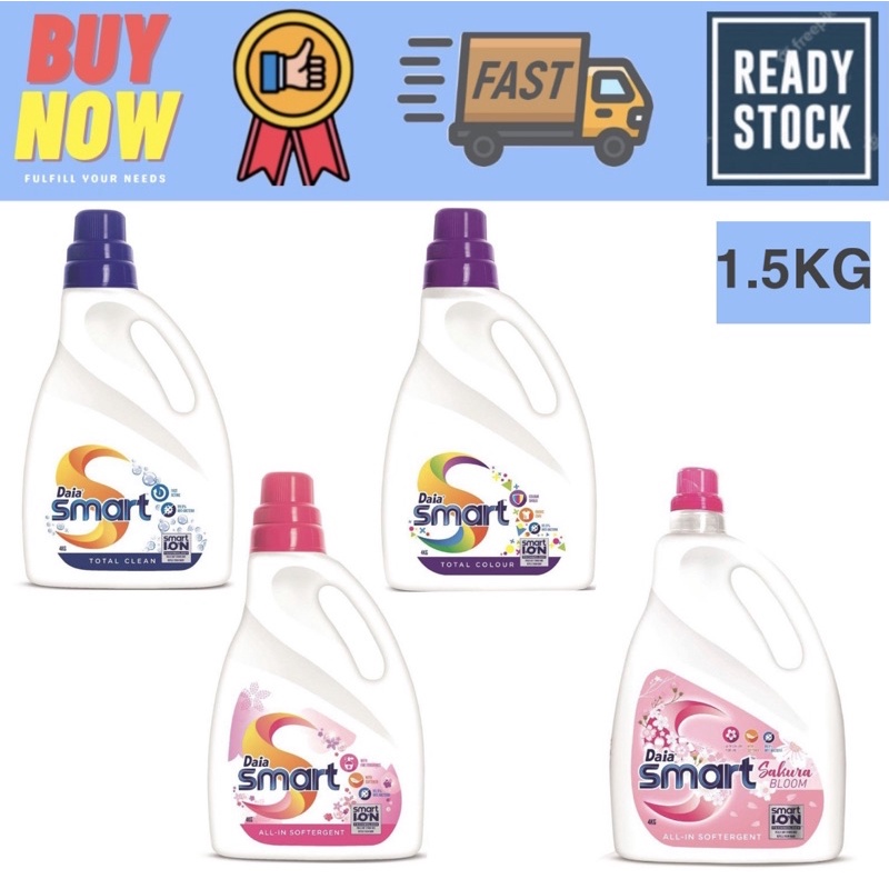 Daia Smart Liquid Detergent All in One Softergent (1.5kg) | Shopee Malaysia