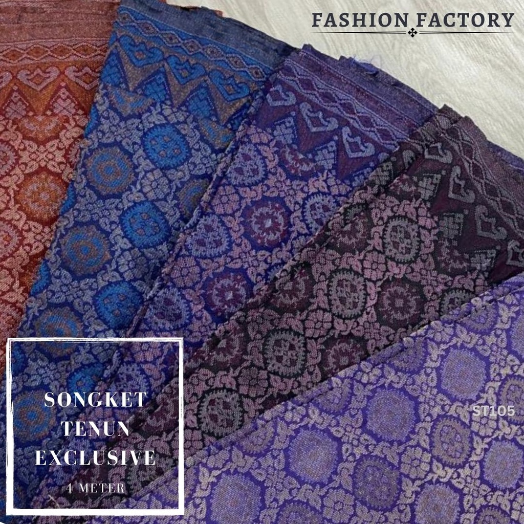 Songket Tenun Exclusive/Tenun Asli Kain Pasang Bidang 45"/Harga 4 Meter ...