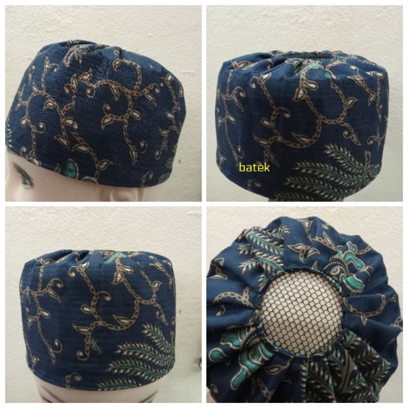kopiah style tablik kain Batik handmade + jaring | Shopee Malaysia