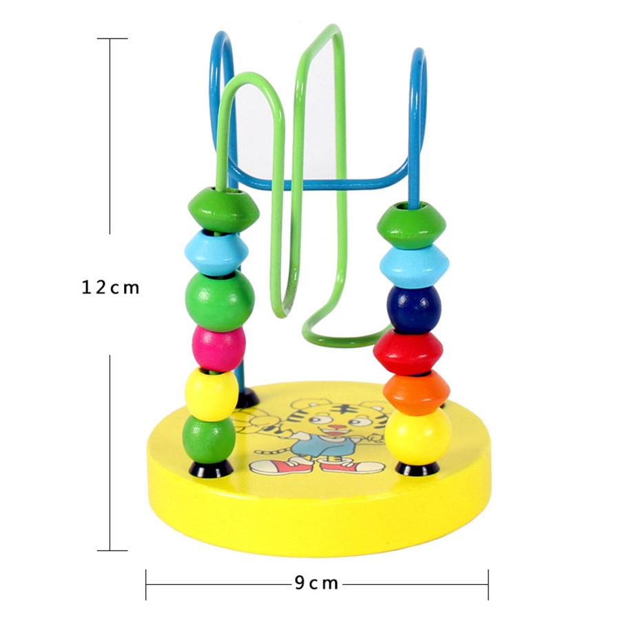Baby Mini Wooden Bead Maze Early Learning Educational Toy Early Math ...