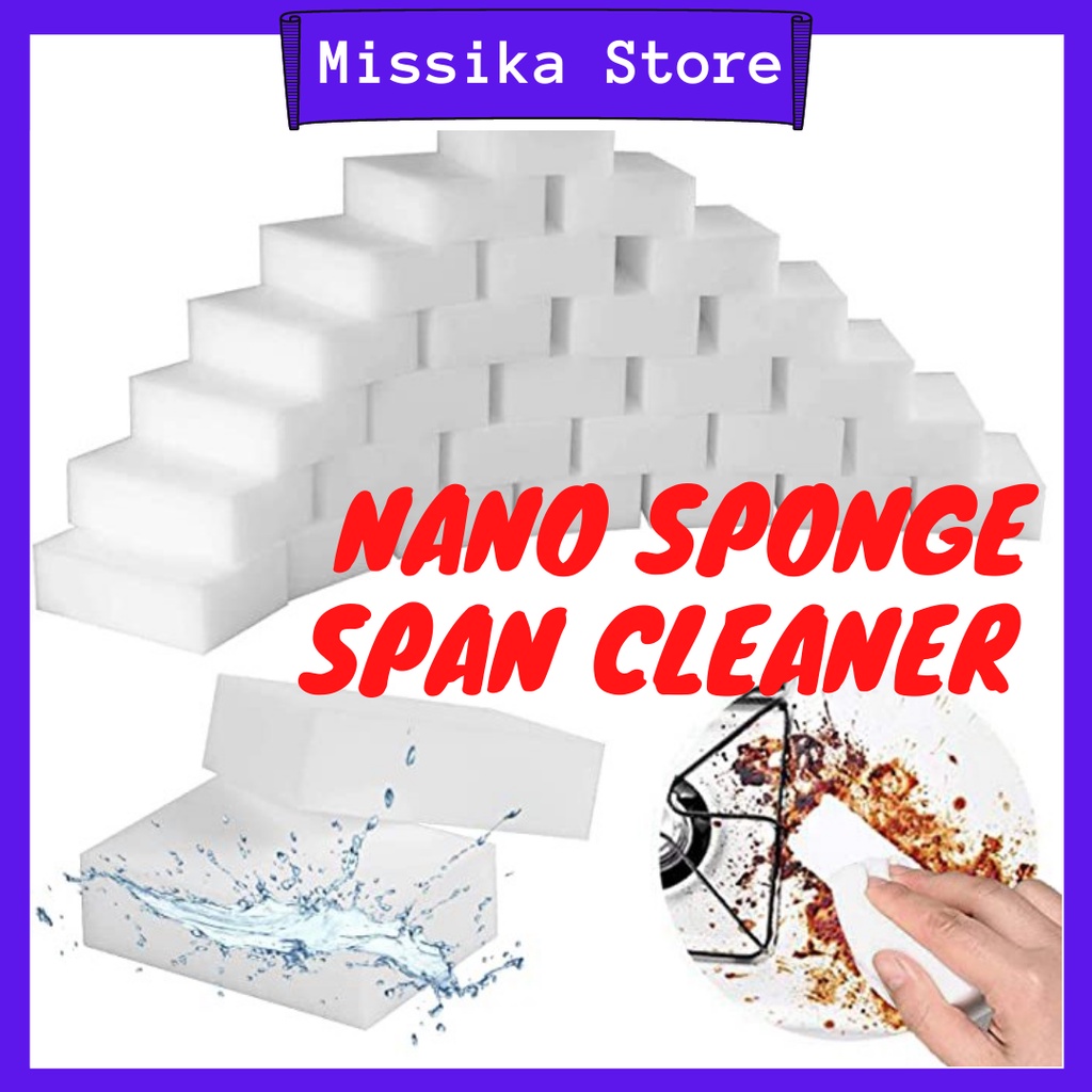 🔥 Nano Sponge Nano Span Dapur White Nano Magic Cleaning Sponge Kitchen ...