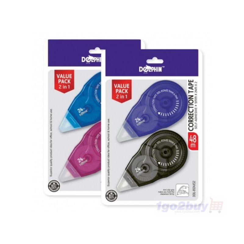 Dolphin Self-Adhesive Correction Tape 5mm x 24m ( DOL - 8124 ) | Shopee ...