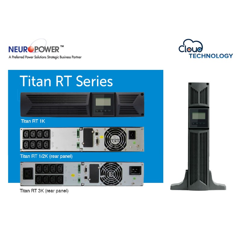 NEUROPOWER TITAN RT 1K 1000VA HIGH POWER DENSITY 2 IN 1 DOUBLE ...