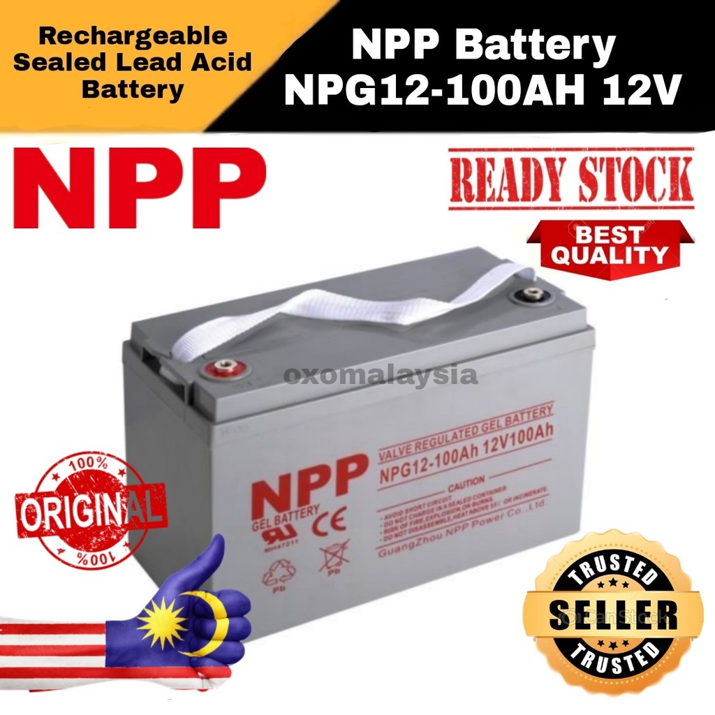 NPP Solar Gel Type NPG12-100Ah 12V100Ah | Shopee Malaysia