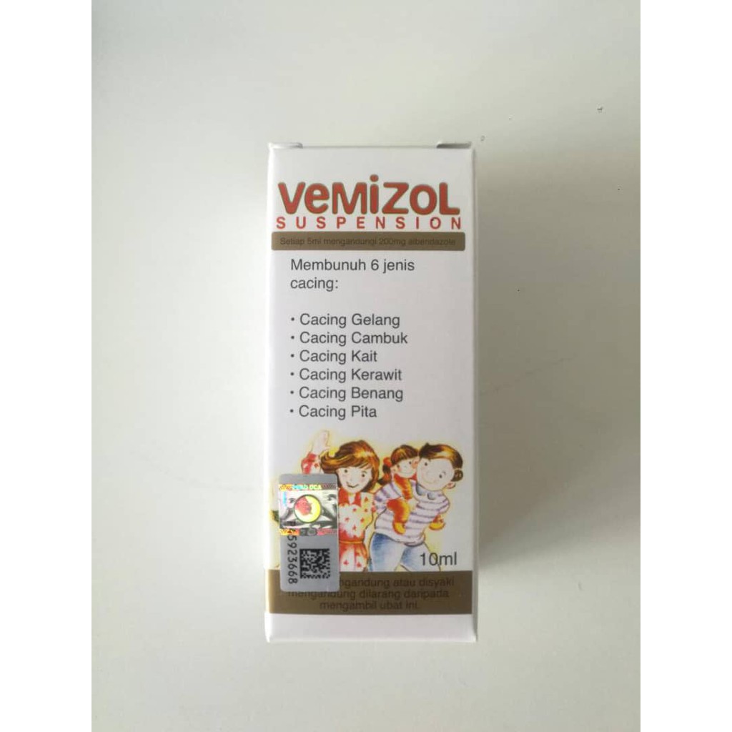 UBAT CACING VEMIZOL SUSPENSION 200MG/5ML (MILKY FLAVOUR) 10ML SINGLE ...