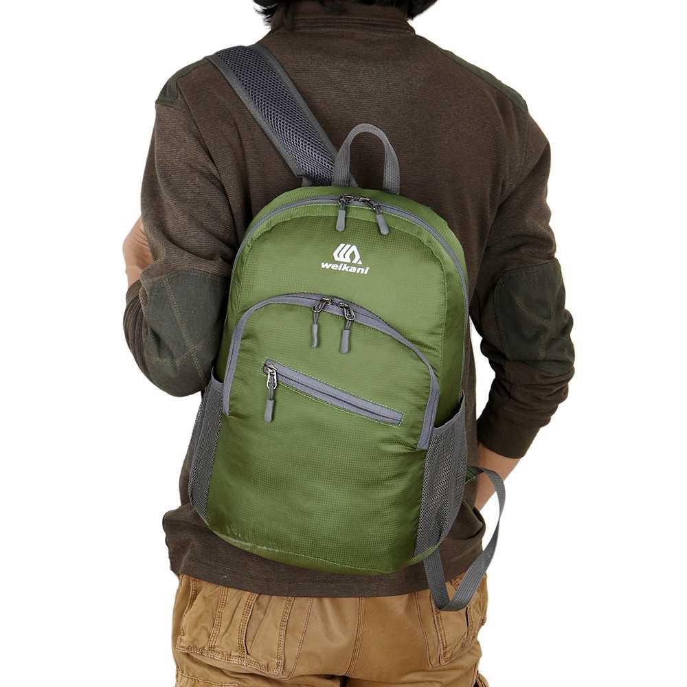 18L Packable Lightweight Foldable Travel Backpack (army green) | Shopee ...