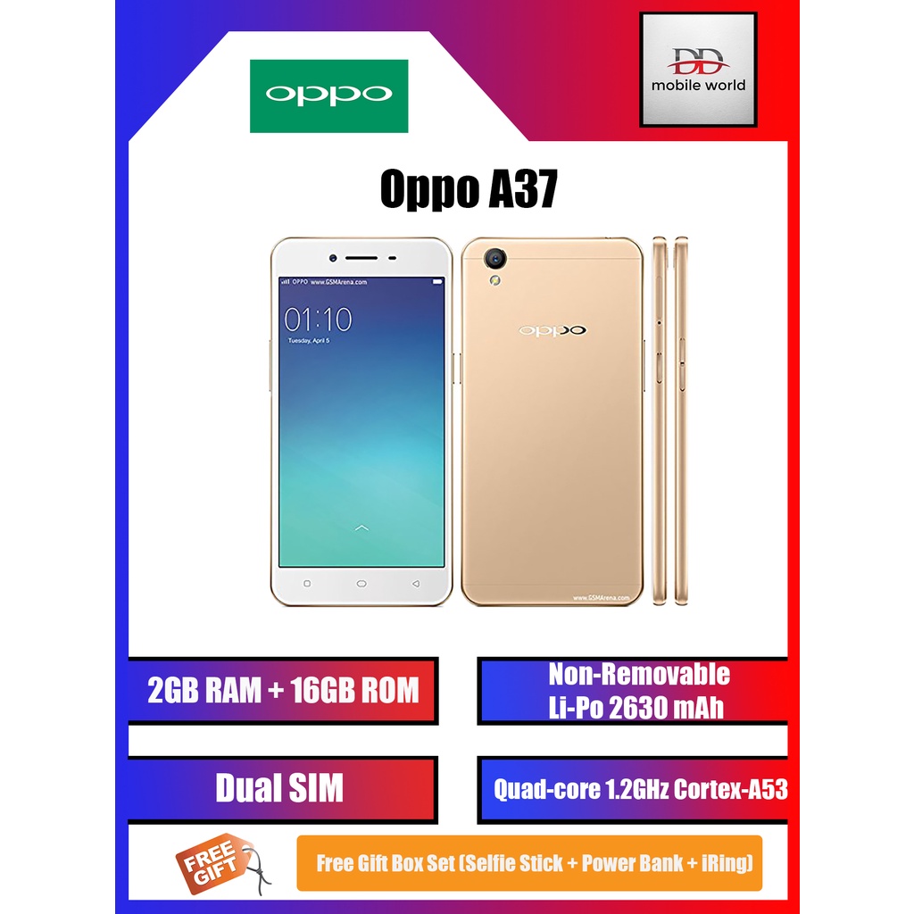 (OCTOBER PROMO) Oppo A37 (2/16) with 5.0 IPS LCD Display Screen / 4G ...