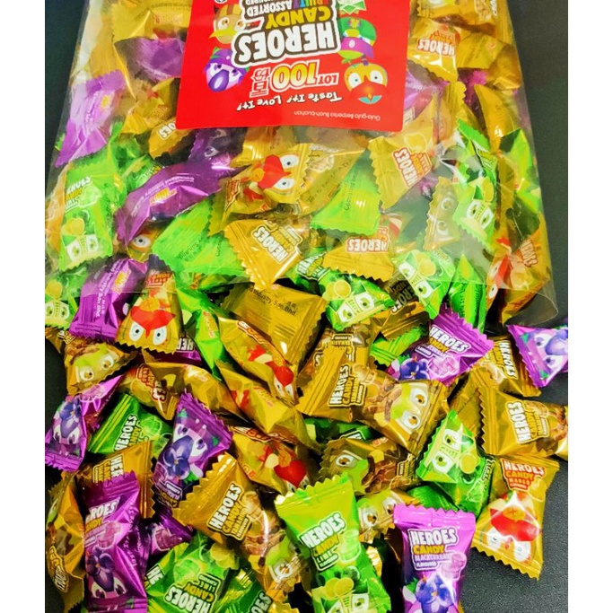 30pcs Lot100 Heroes Candy Fruit Assorted Flavoured / Gula-gula ...