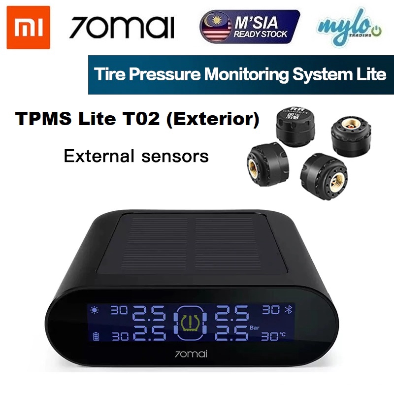 Xiaomi 70mai TPMS Lite Tire Pressure Monitoring System T02 (Exterior ...