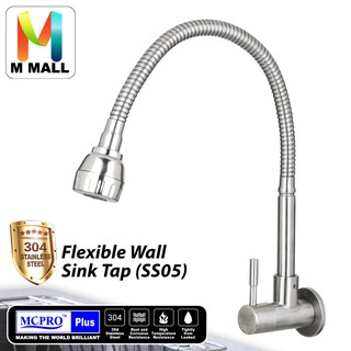 MCPRO Plus Stainless Steel SUS 304 Kitchen Faucet Flexible Wall Sink ...