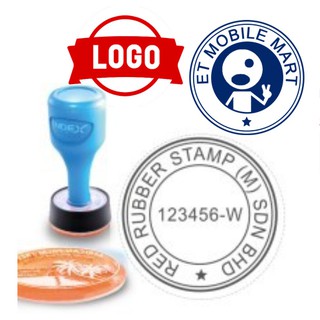 Normal Rubber Stamp - Round (Custom Made) | Shopee Malaysia