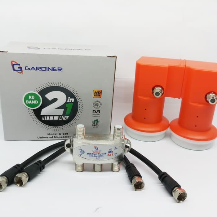 LNB Monoblock gardiner including diseq and jumper cables | Shopee Malaysia