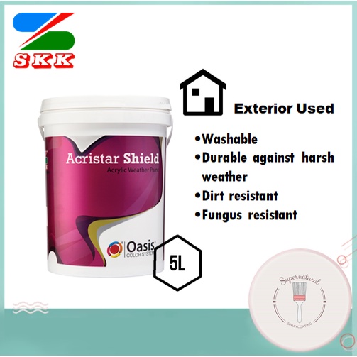 SKK Acristar Shield - Exterior Wall Paint 5L customize color | Cat ...