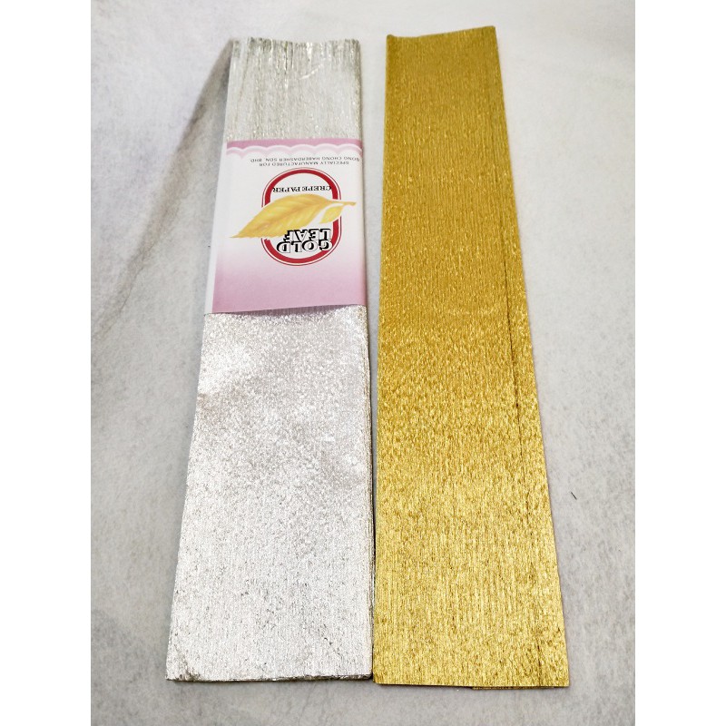 Crepe Paper Kertas Crepe Gold & Silver (ready stock) | Shopee Malaysia