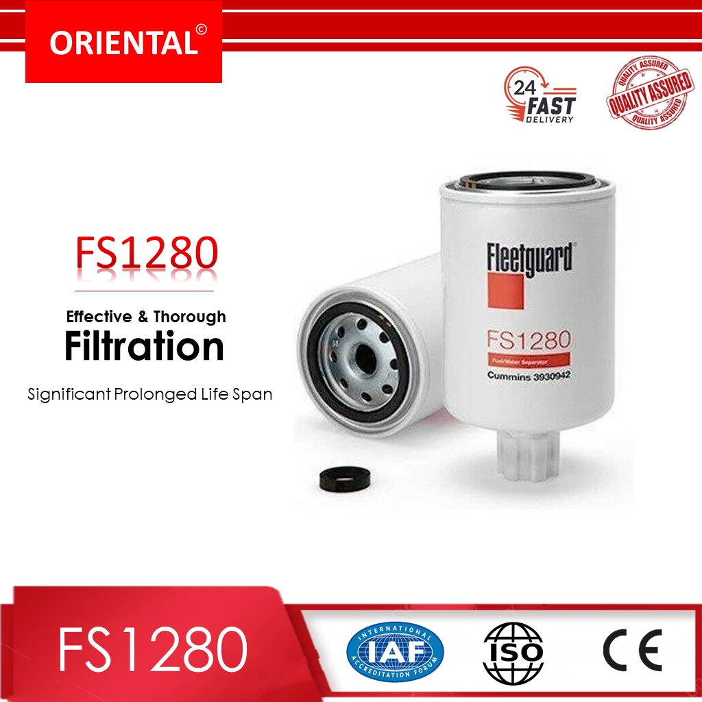 Fleetguard FS1280 Fuel Filter | Fuel Separator | Cross Reference FS5038 ...