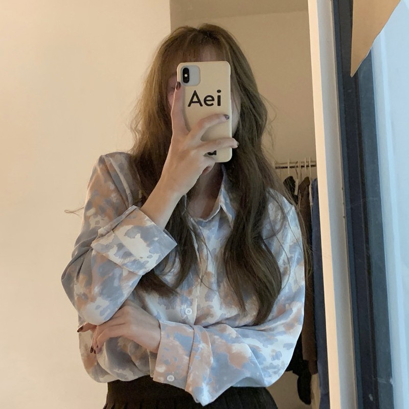 women blouse 2021Gaya Baru Kemeja Berbunga Wanita Musim Bunga Retro ...