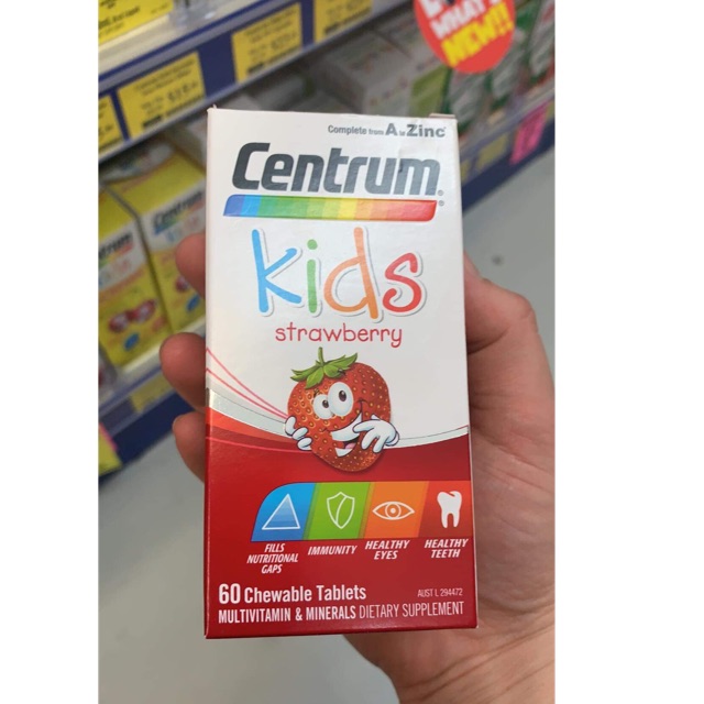 Centrum Kids Strawberry multivitamin oral tablet | BeeCost