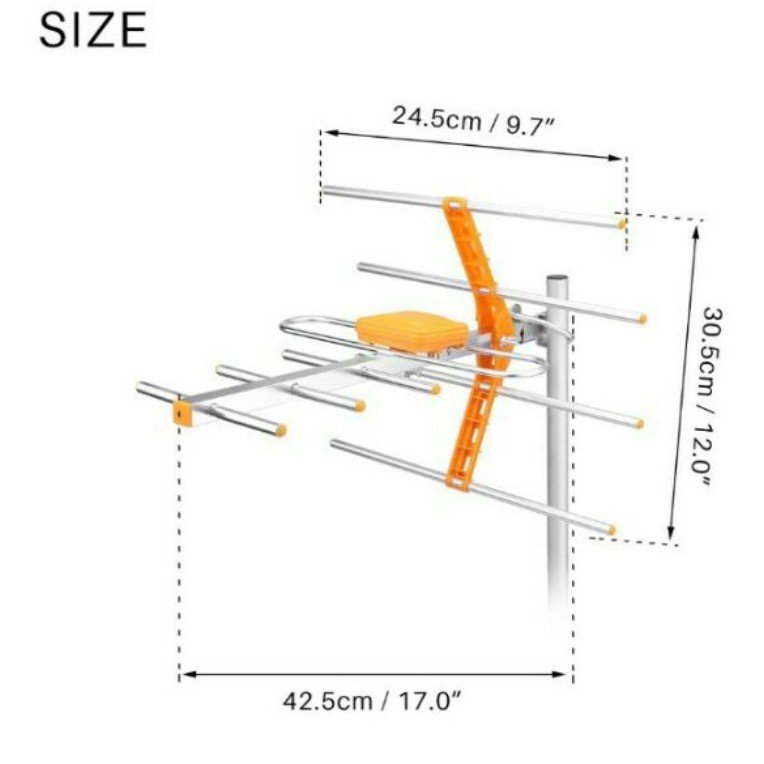 V-TEX VD-202 FREE 12METER WIRE, HD Antenna TV, DIGITAL ANTENNA TV ...