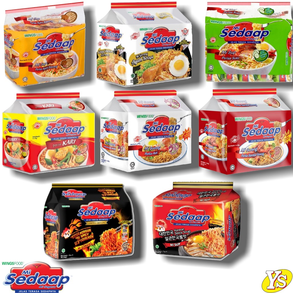 Mi Sedap Mi Sedaap Mi Goreng Asli/Kari/Ayam/Korean/Soup | Shopee Malaysia