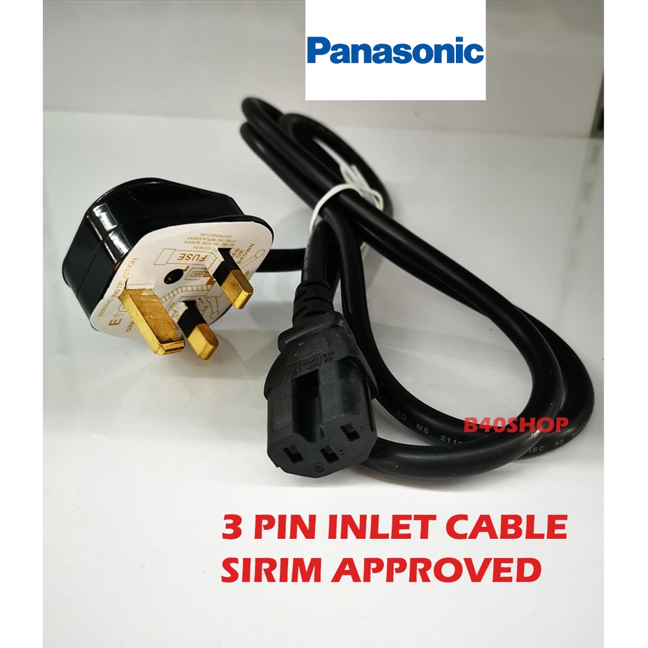Panasonic compatible plasma tv 3 pin cable (sirim approved) | Shopee ...