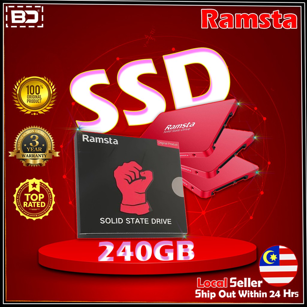 Original Ramsta SSD 240GB SATA3 High Speed SSD 2.5 Inch Solid State ...