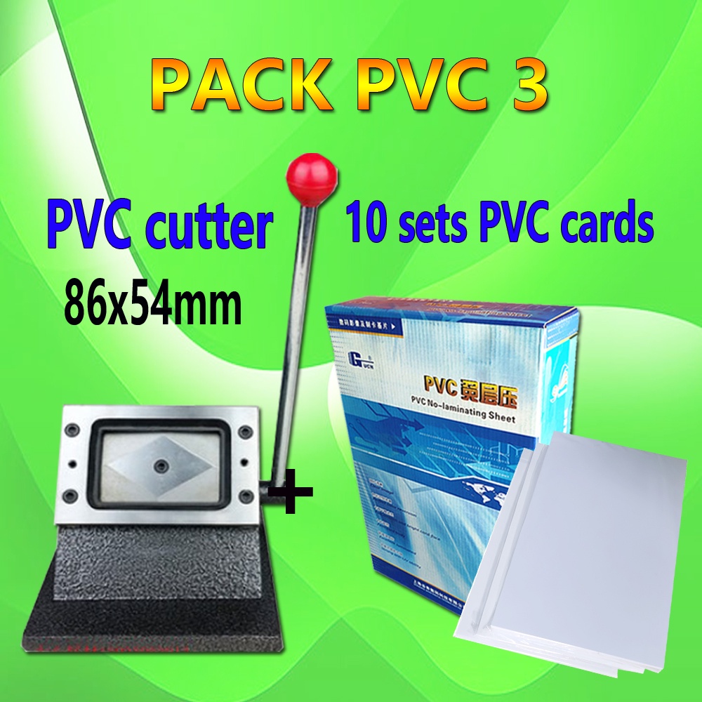 PVC PACK 3-Heavy Duty PVC cutter with 10pc pvc white glossy card ...