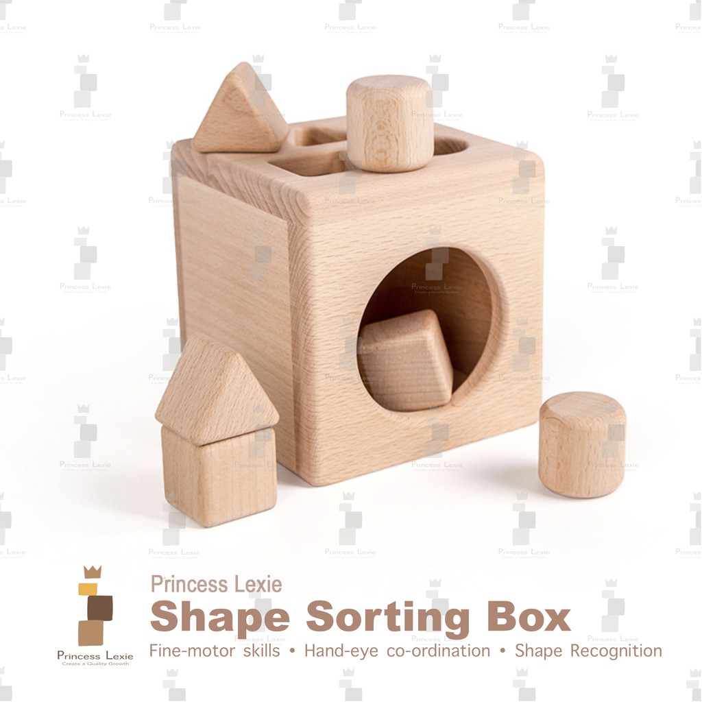 Princess Lexie Shape Sorting Box High Quality Wooden Cube Toys for ...