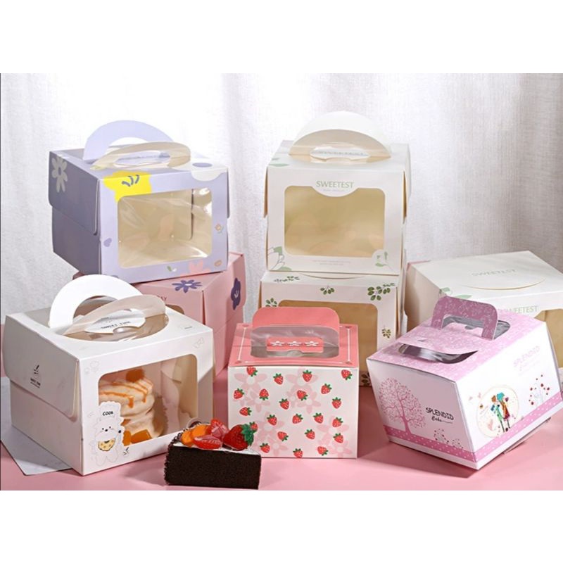 Mini cake box / Kotak kek for 4" cake | Shopee Malaysia