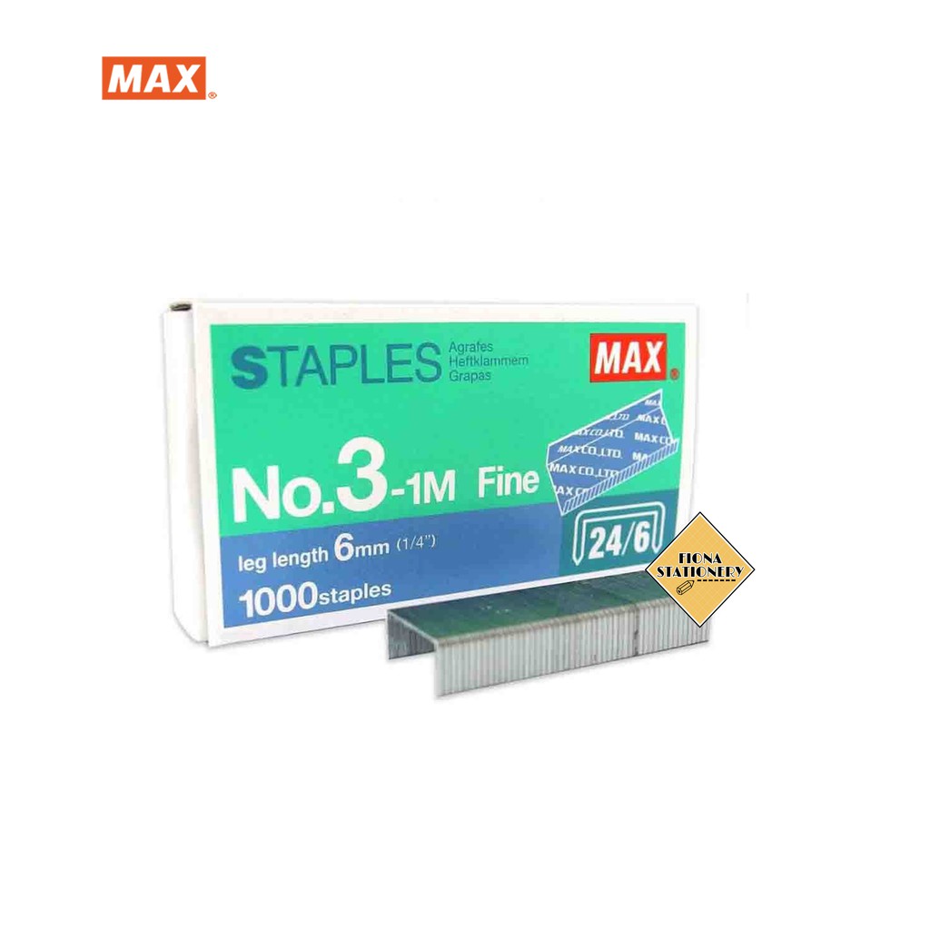 MAX Staples No.3-1M 24/6 Stapler Bullet | Shopee Malaysia
